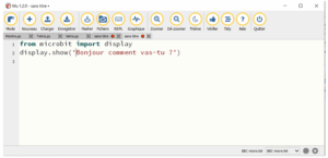 Découverte de Python avec la MICRO:BIT – 123Codage